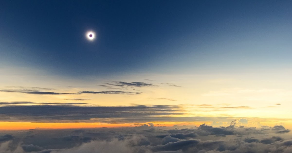 Total Solar Eclipse seen from plane above Turkana | Earth Blog