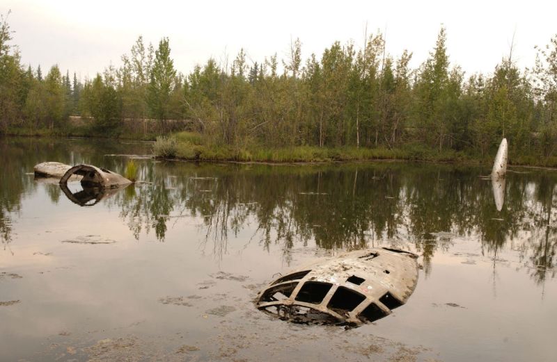 Just A Car Guy: Sunken B-29 Fortress on Eielson AFB, AK