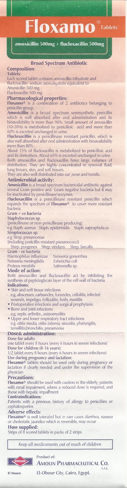 Drug Pamphlet: Floxamo