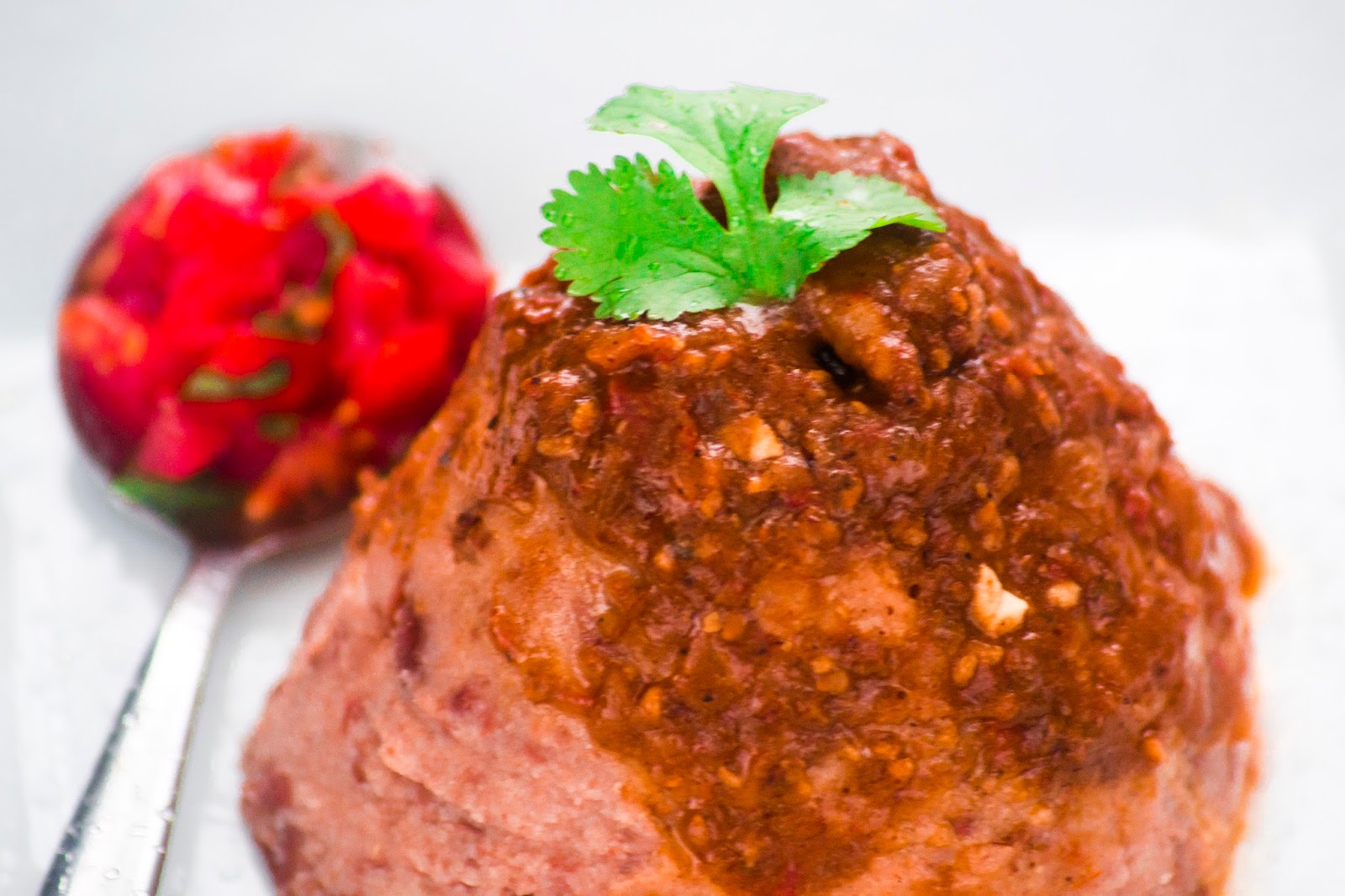 AfricanistaFab: Sigwaqane served with Beef curry and Salsa