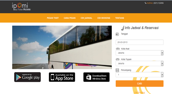 Mengenal Aplikasi Ipomi Bus Ticket Acces - Jalur Bus