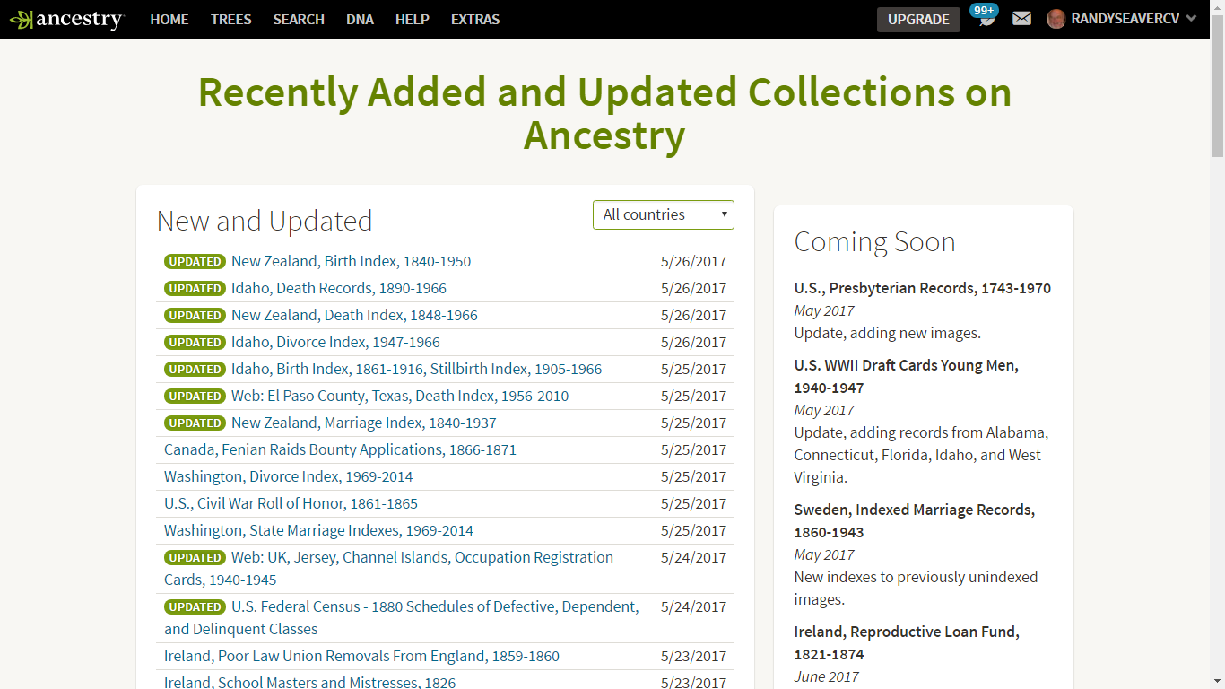 Genea-Musings: Added or Updated Databases at Ancestry.com - Week of 28 ...