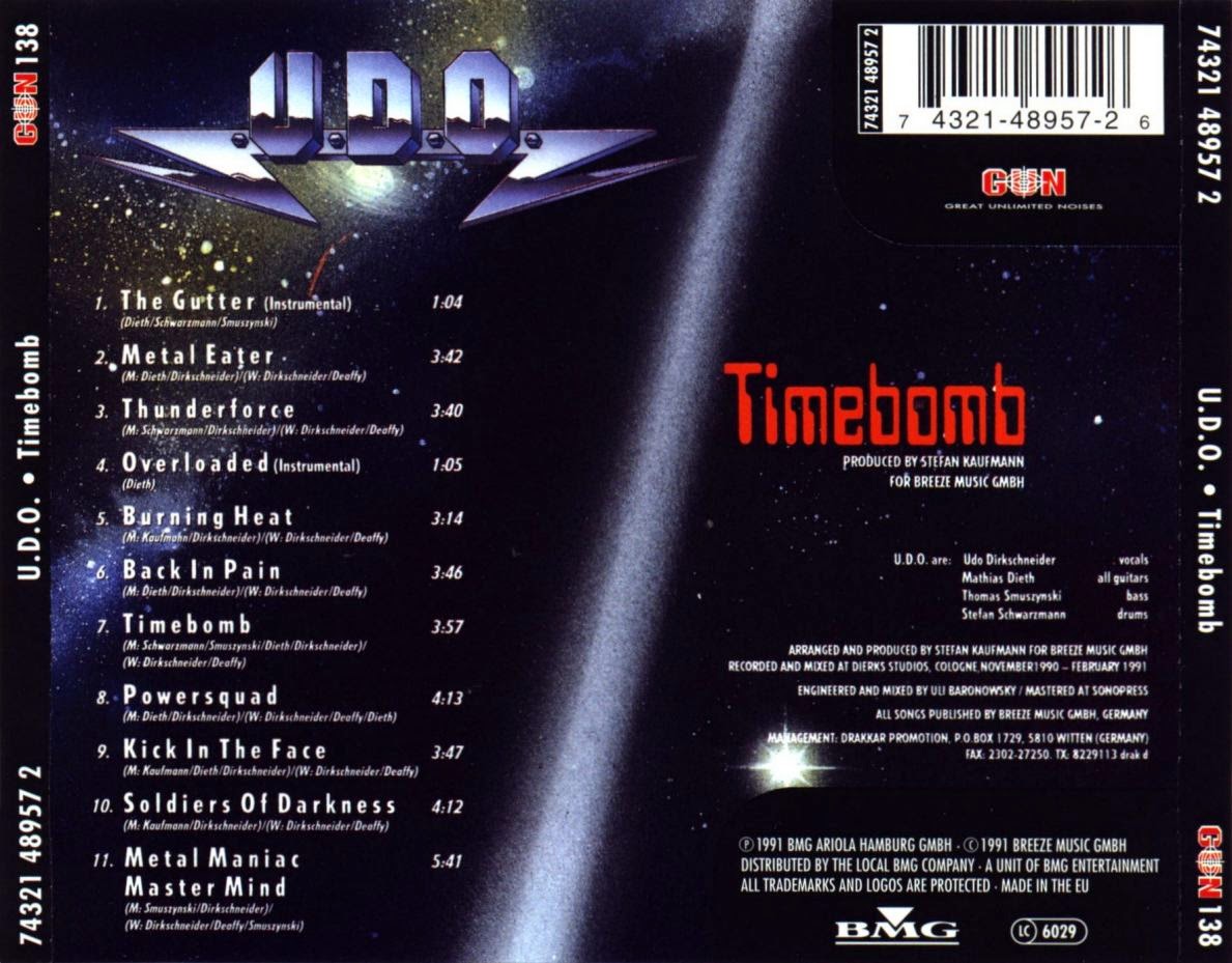 WHERE METAL RULES: U.D.O. - TIMEBOMB (1991)