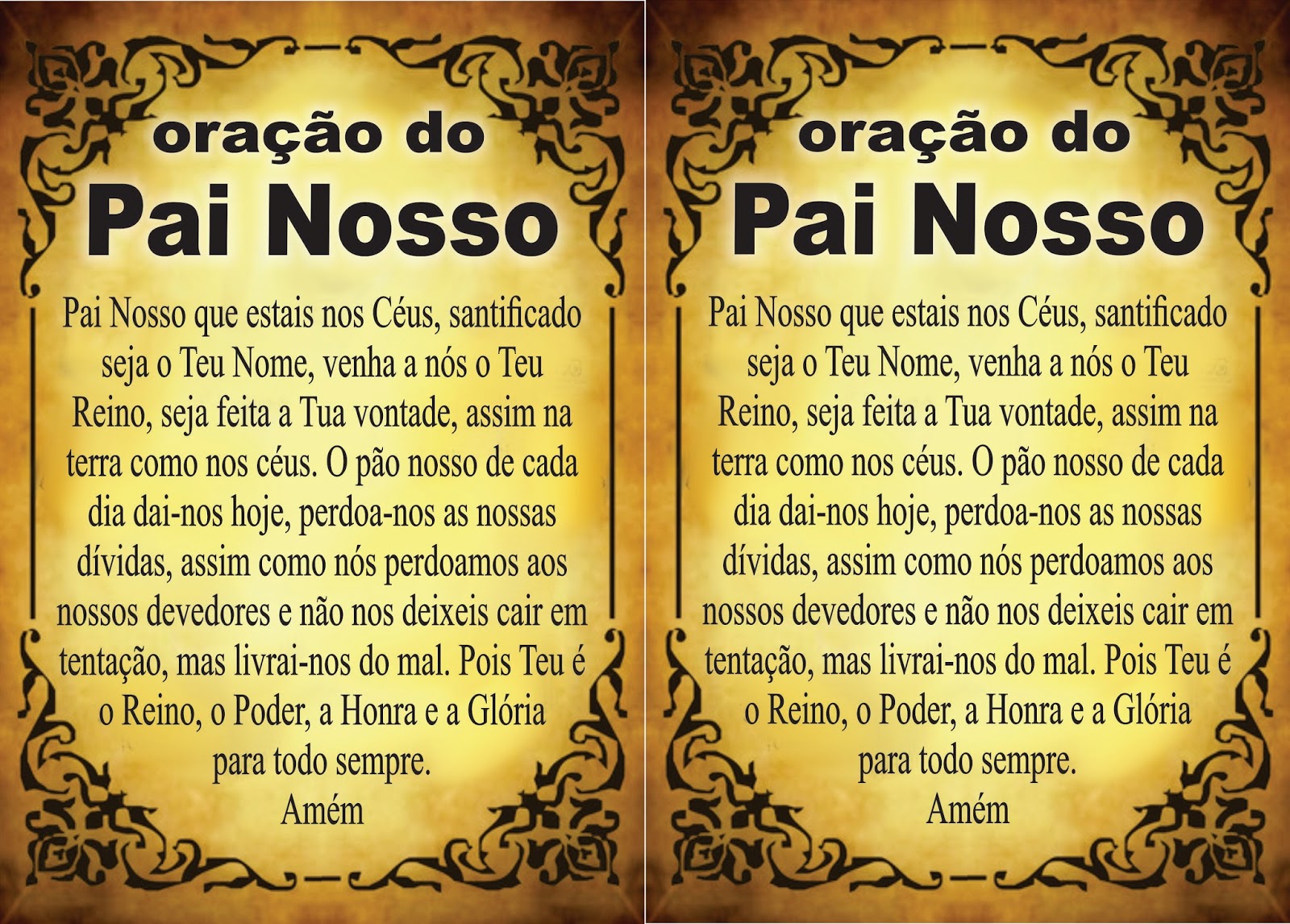 Oração Do Pai Nosso Ilustrado Para Imprimir - BRAINCP