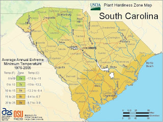 Farmers Know Best: South Carolina USDA Plant Hardiness Zones Map