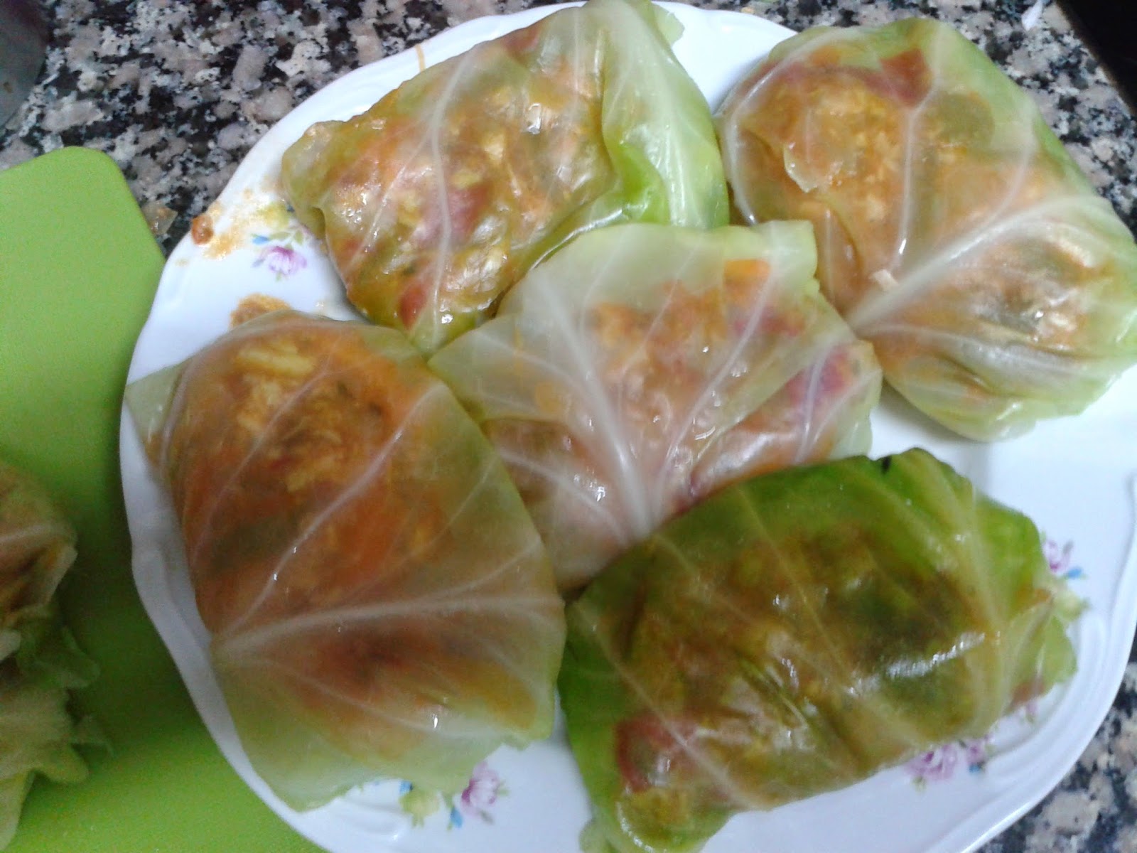 La cocina de Beli: Repollo relleno de bonito y pisto