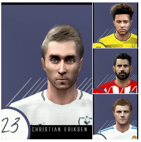 PES 6 Faces Eriksen, Sancho, Kross, Costa by Dewatupai - PES 6 Update ...