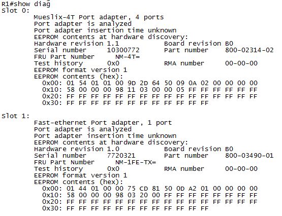 NETWORKING DIARY: show diag