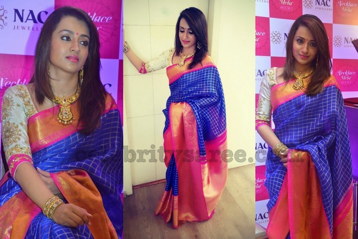 Trisha in Bhargavi Kunam Blouse - Saree Blouse Patterns