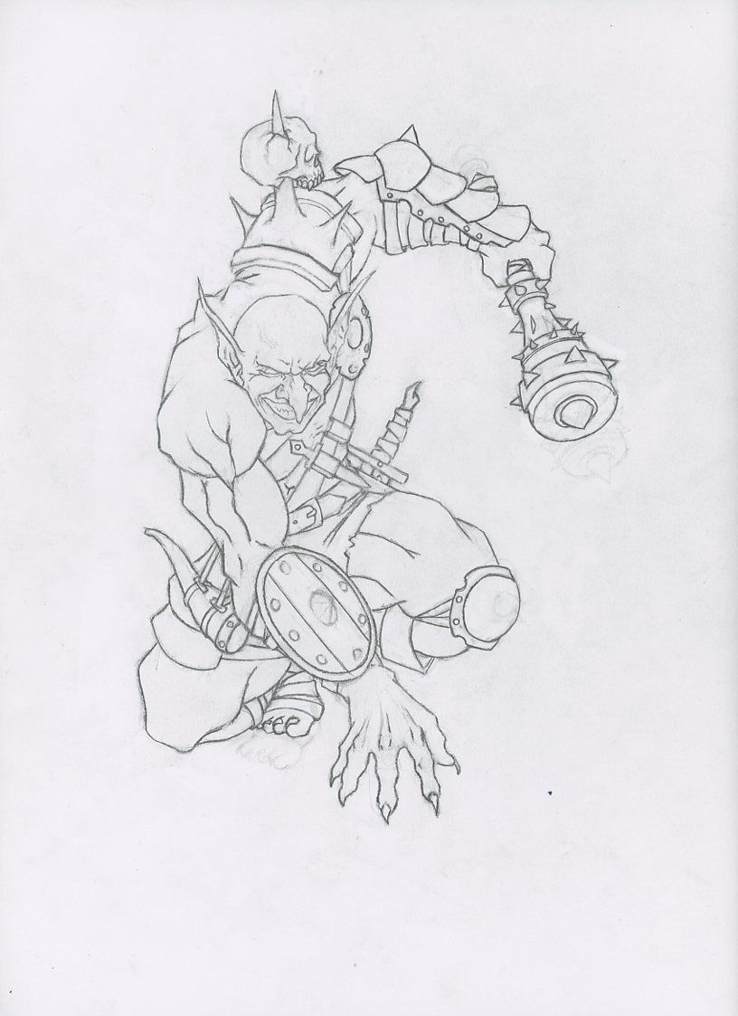 Monster of the Week: Goblin Brute: Line Work