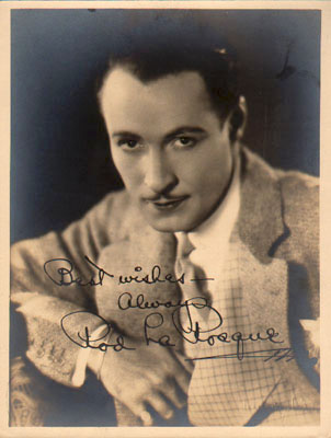 The Secret Squadron: Rod La Rocque promotional signed (printed) photo