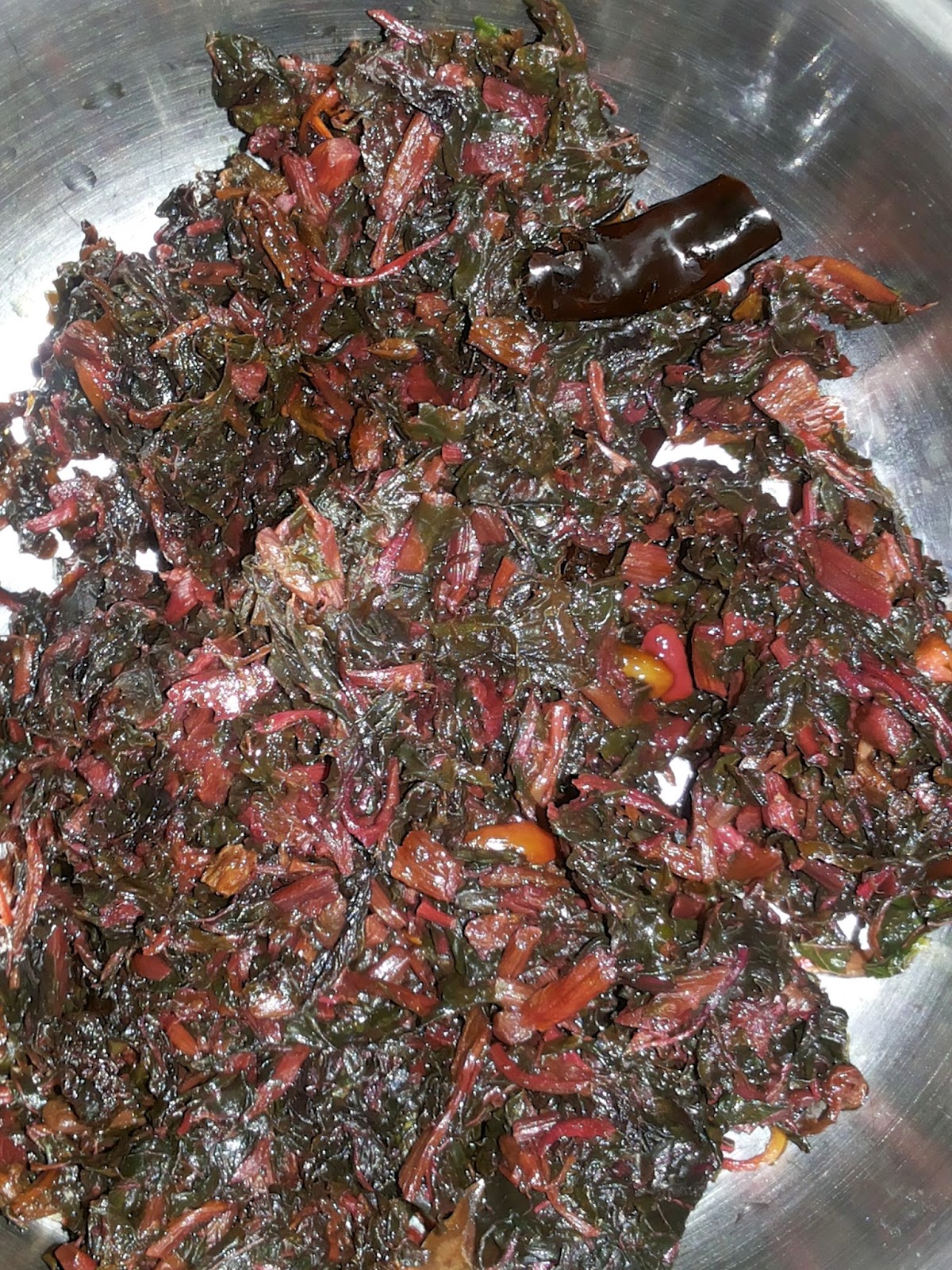 Tasty Page: Lal Saag / Red Spinach recipe