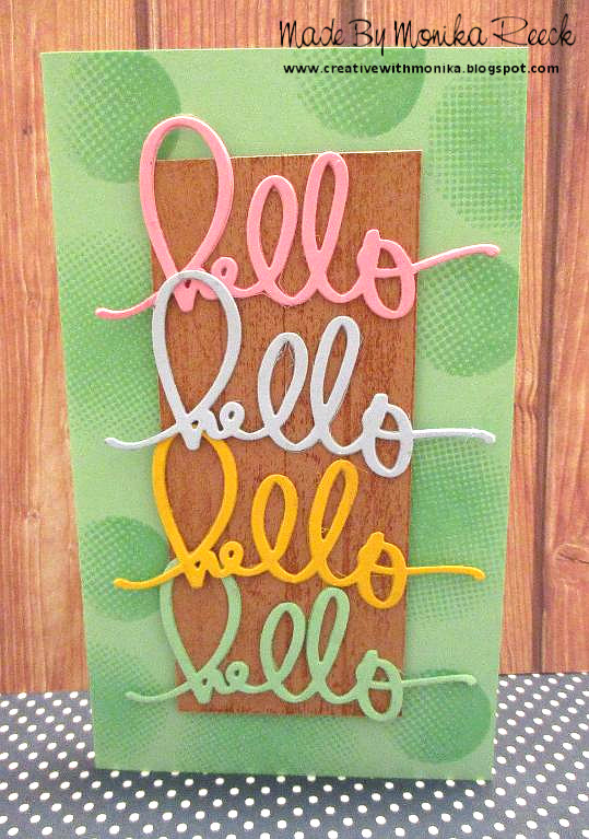 Creative With Monika: Papercraft Challenge #7 HELLO Card in Pastel Colors
