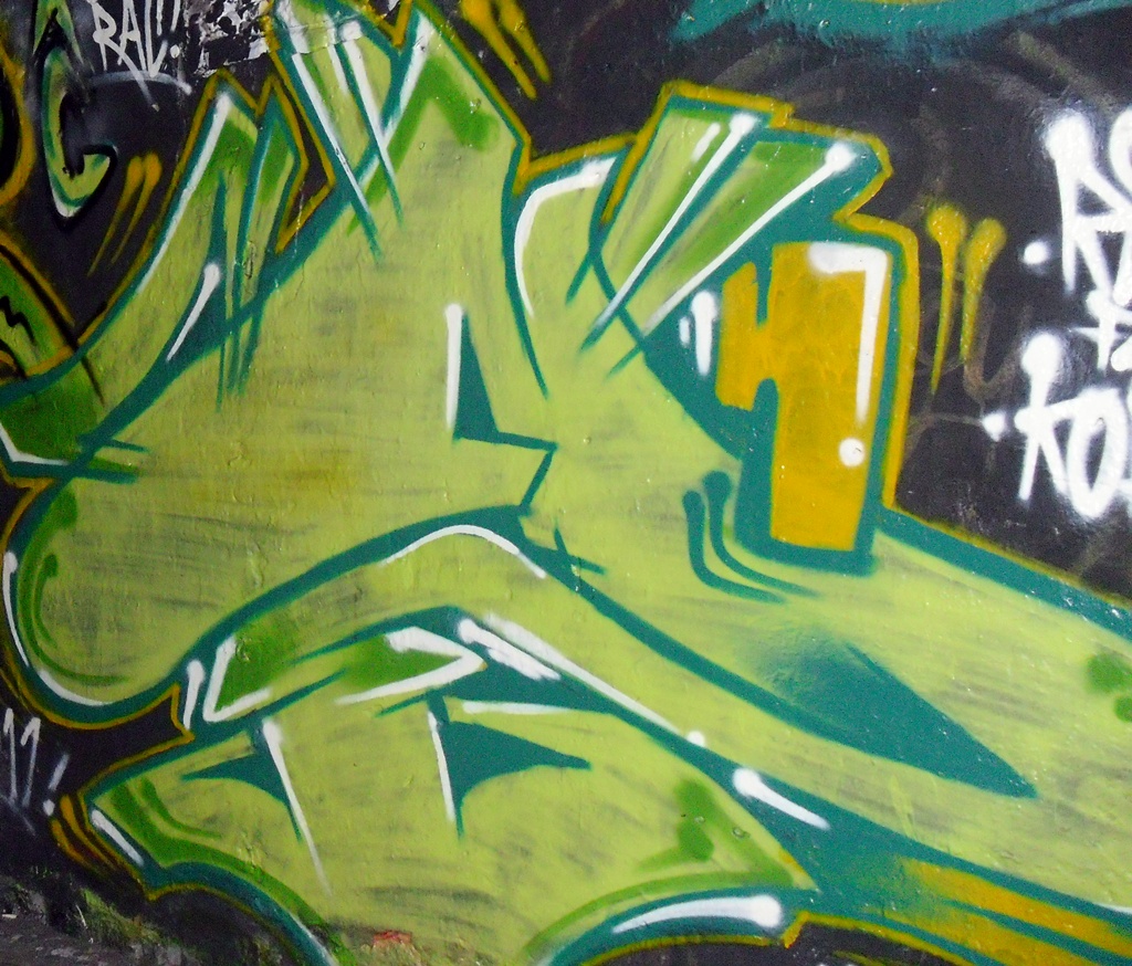 Green Graffiti Letters by-JSN | Digital Graffiti