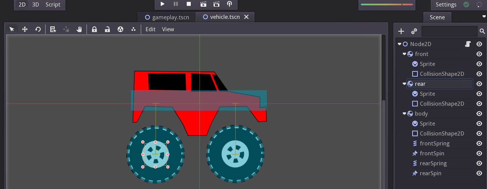 Vehicle Physics (Godot 2D)