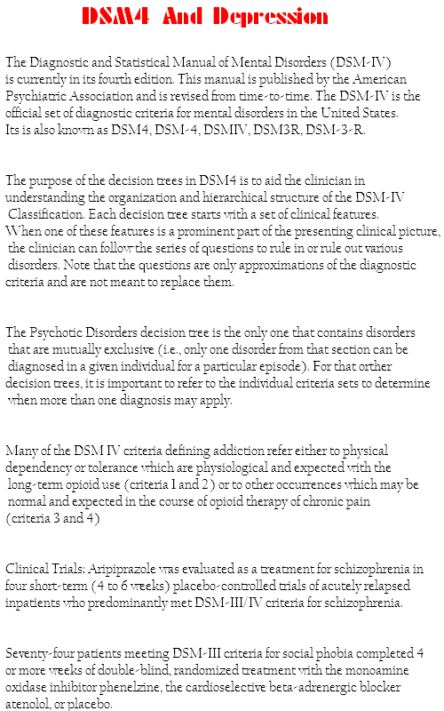 Depression Definition and the Different Types: July 2013