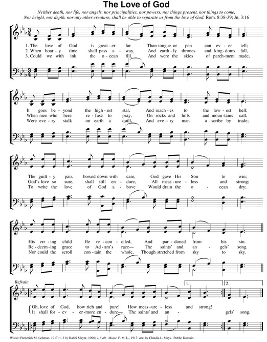 Triple the Scraps: {HSCRC12} Hymn #7, The Love of God