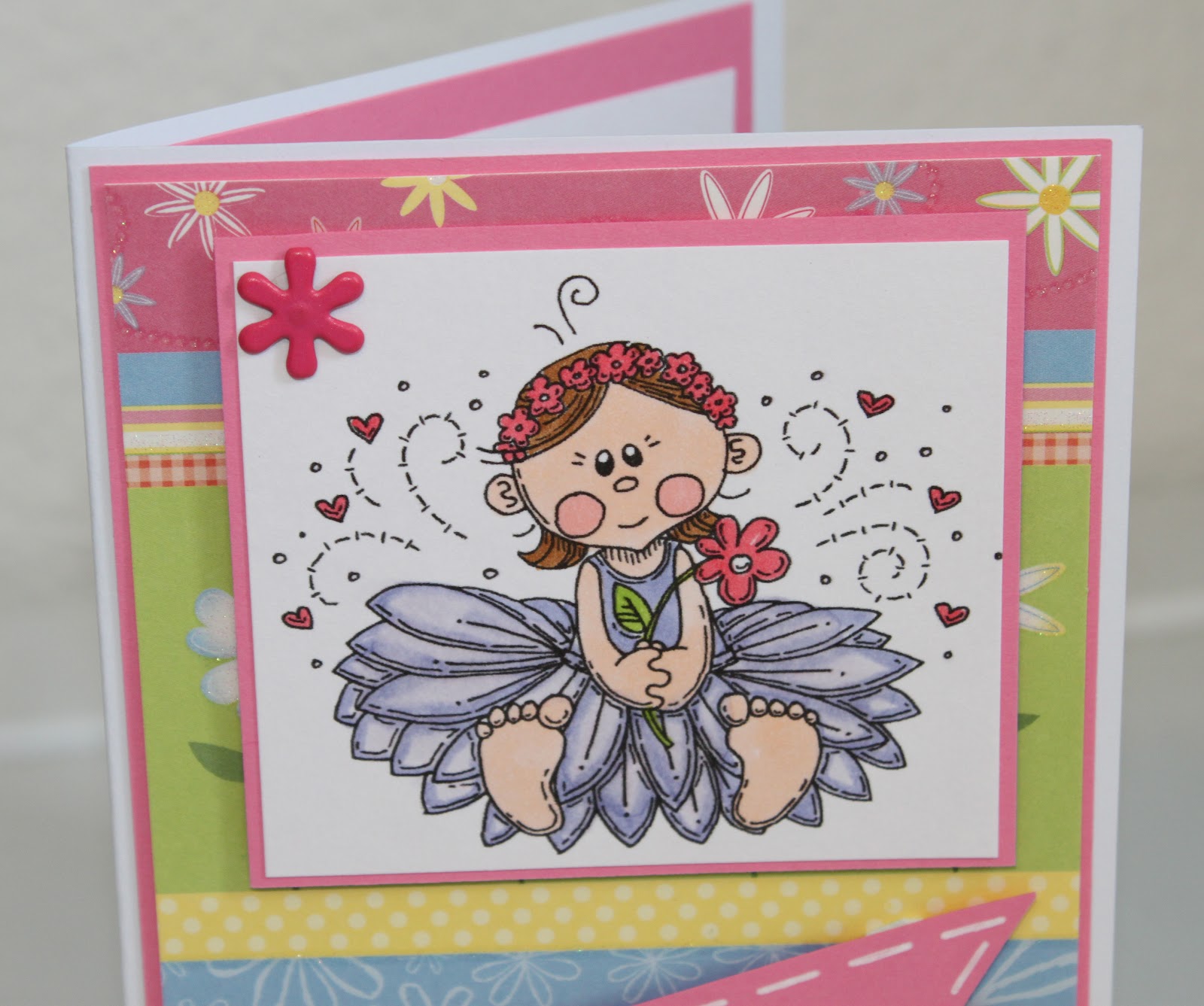 Crafty Girl 21!: Girly Birthday Card