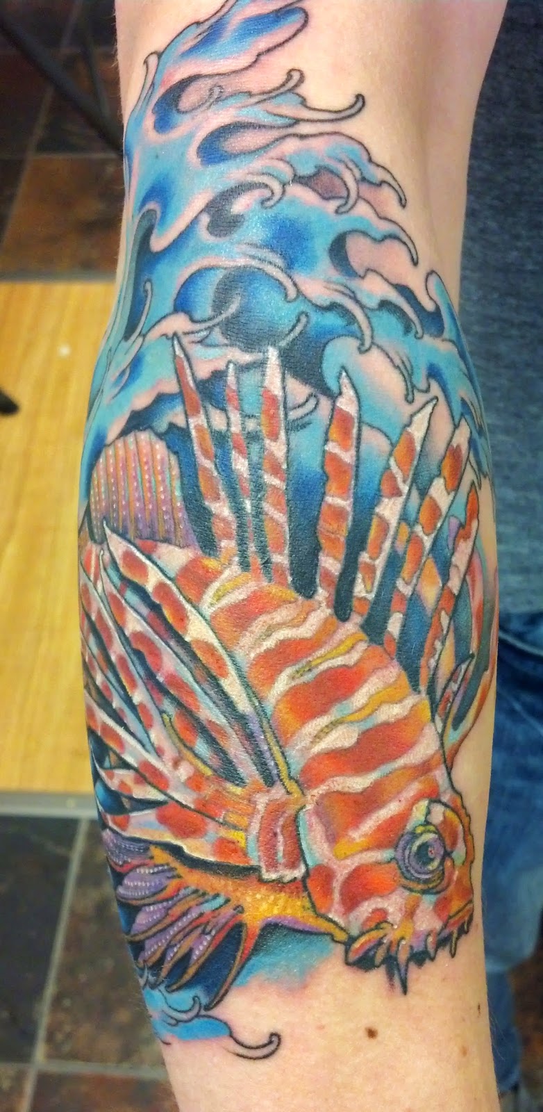 Traditional Lionfish Tattoo