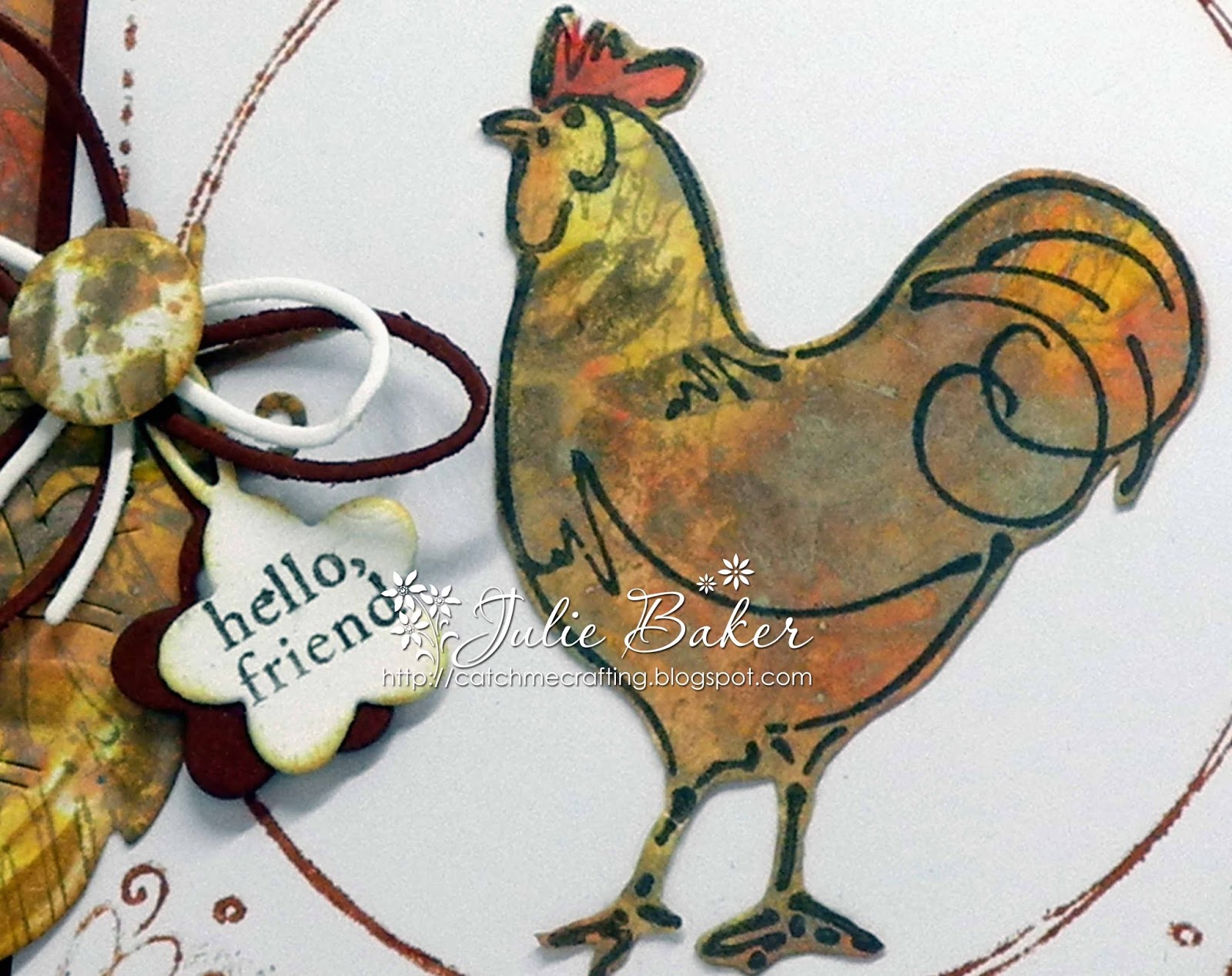 Julie's Blog - Catch Me Crafting: Marianne Design Mixed Media Chickens