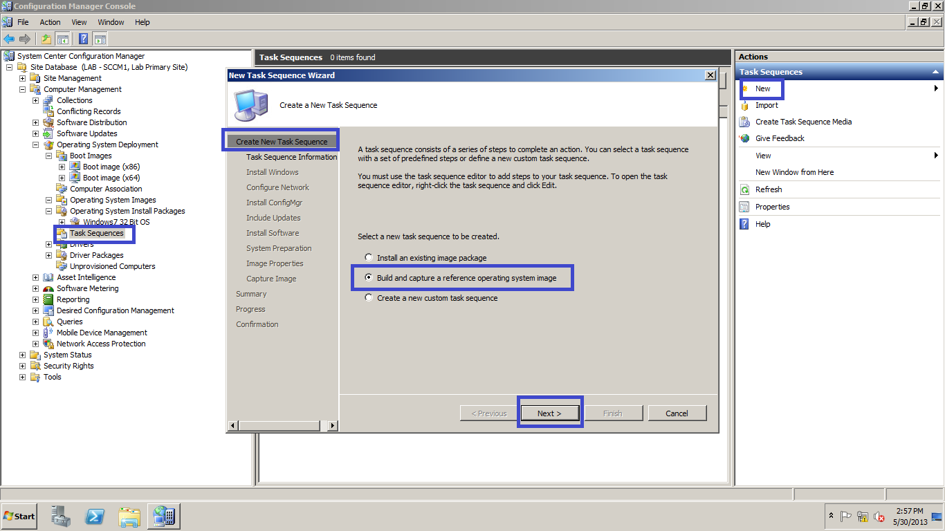Create A Task Sequence To Build And Capture Windows 7 Reference Machine