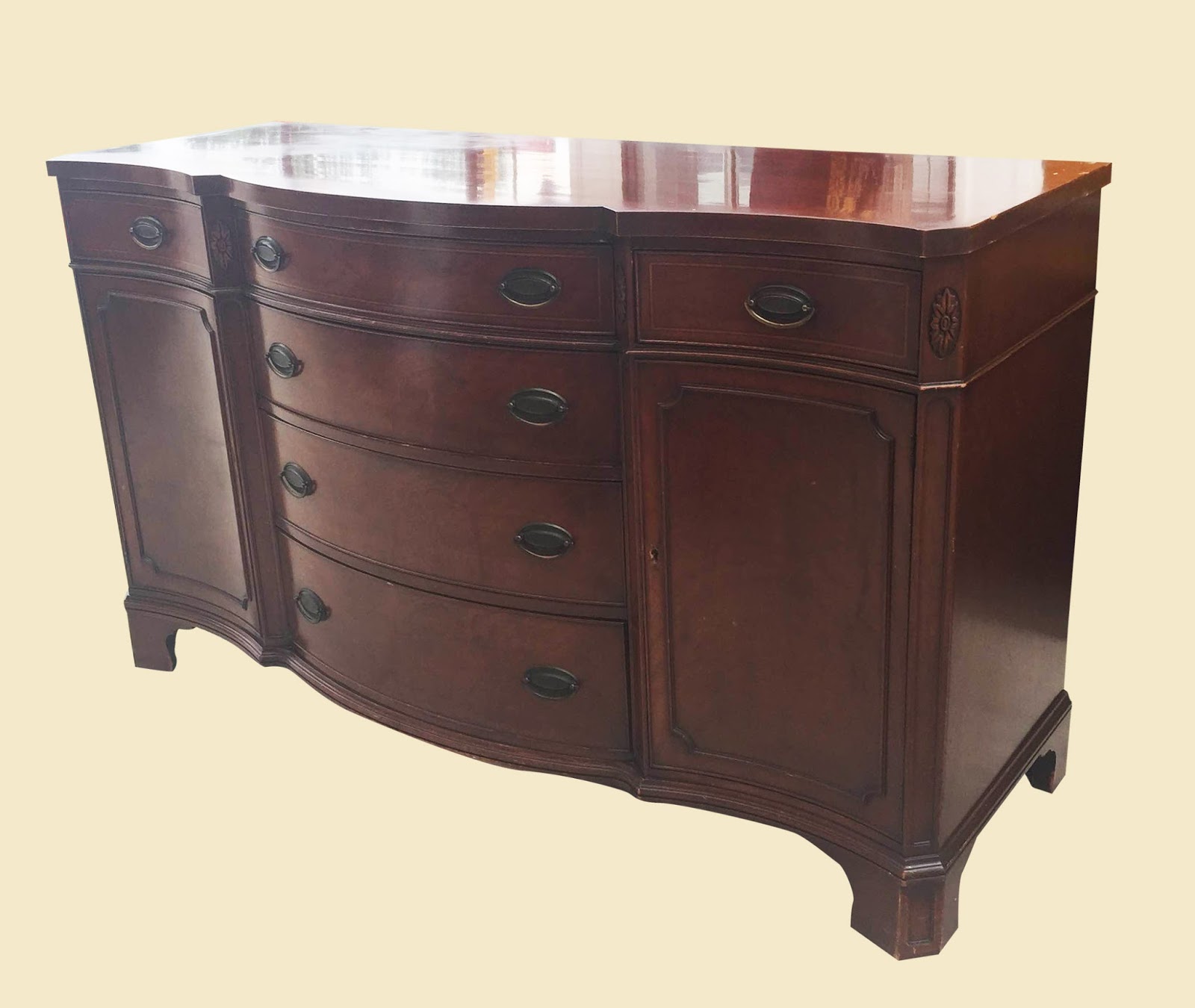 Uhuru Furniture & Collectibles: 1940s Vintage Mahogany Buffet - $165 SOLD
