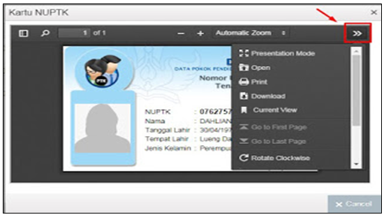 Cara Cetak Kartu NUPTK Di Verval PTK - edukasi