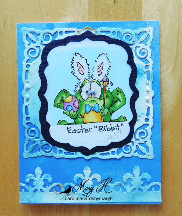Carolina Cards by Mary H.: Happy Easter Ribbit