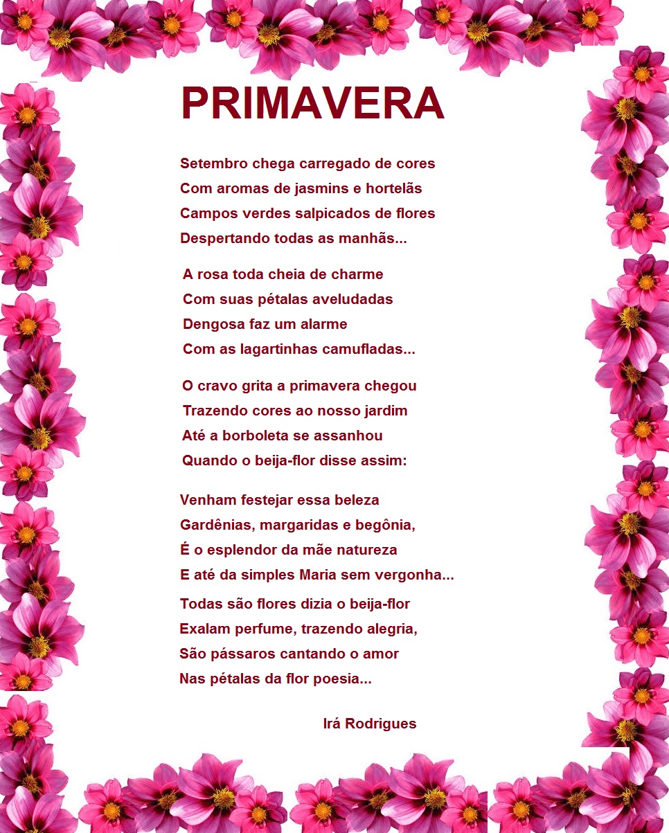 Poema A Primavera Chegou - FDPLEARN