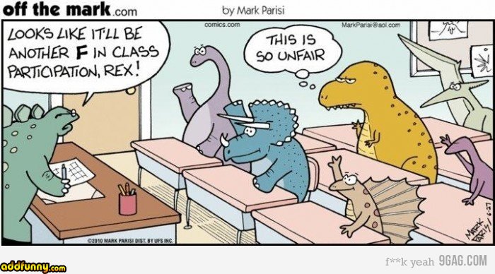 Peace, Love & Understanding: Funny Friday - T-Rex in School