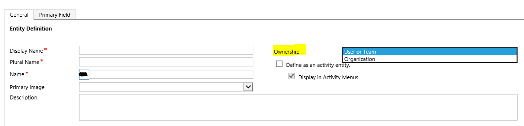 Dynamics 365 Customer Engagement: Entity Ownership in CRM