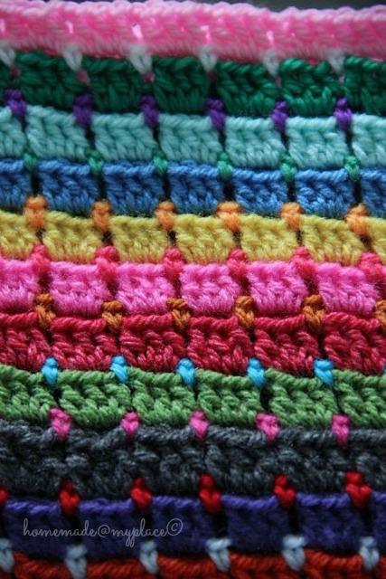 Block Stitch Afghan : the way I do it
