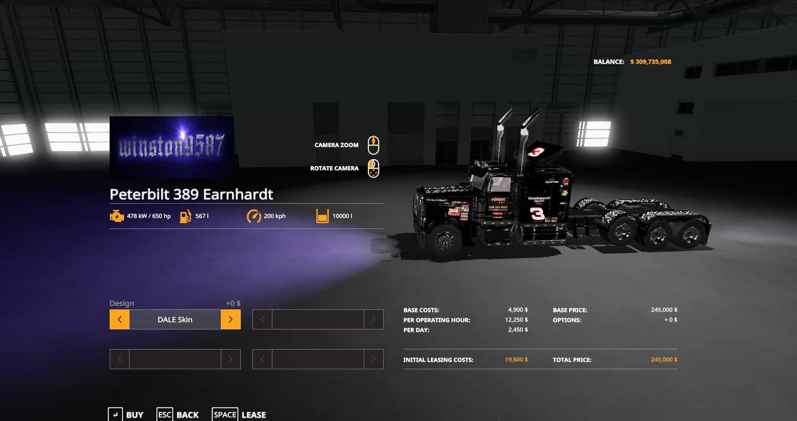 FS19 Peterbilt 389 stock v1.0 - FS 19 & 22 USA Mods Collection