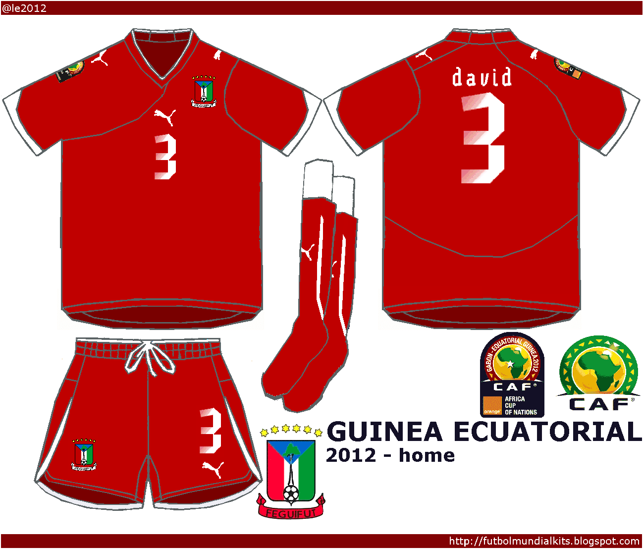 Fútbol Mundial Kits - Uruguay: Selección de Guinea Ecuatorial - 2012 ...