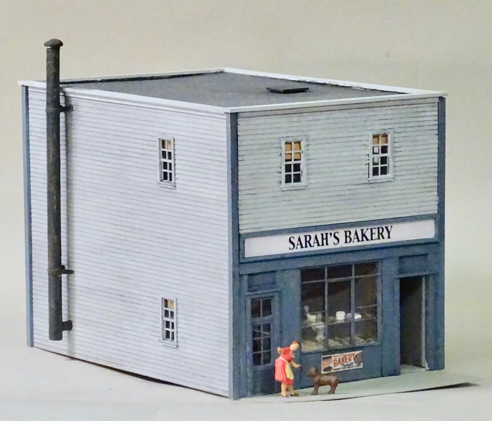 Model Railroad Minutiae: Bakery model complete