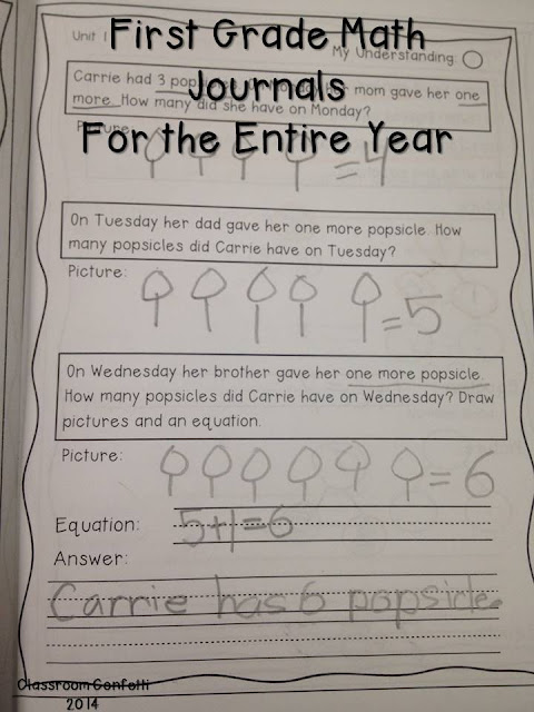 First Grade Math Journal through the Year! - Classroom Confetti