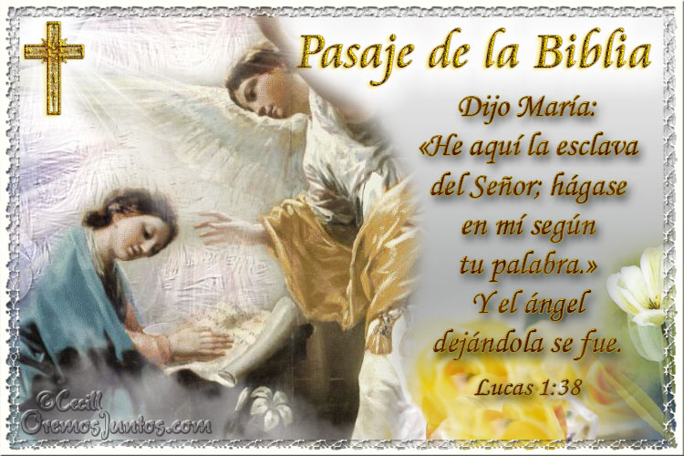 Vidas Santas: Santo Evangelio según san Lucas 1:38