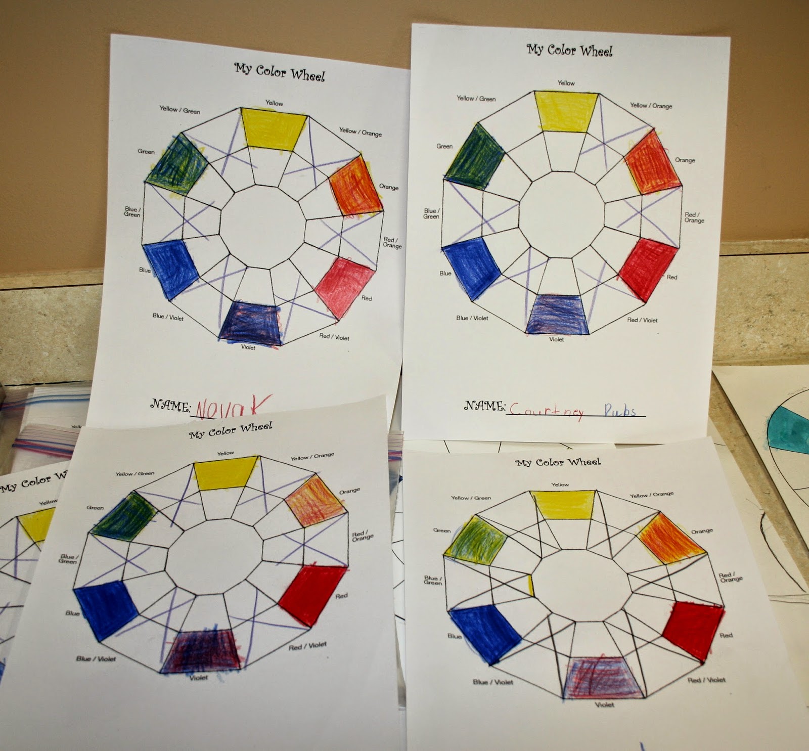 Lines, Paper and Everything Else Art Blog: Color Theory Lessons and The ...