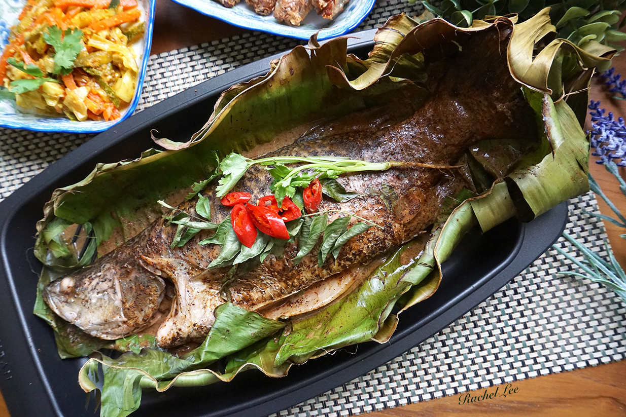 Say My Kitchen: Masala Oven Grilled Fish 印度马萨拉蕉叶烤鱼