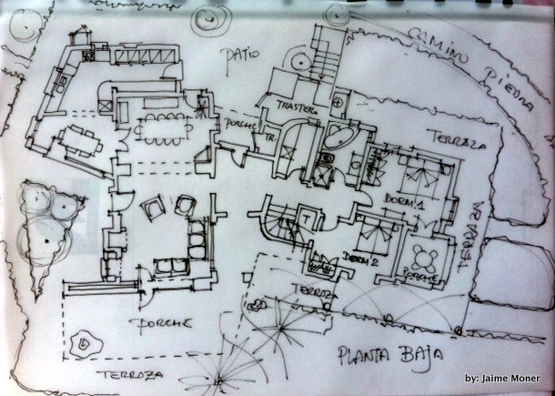 Finca en Puerto de Andratx: Floor Plan's Sketch