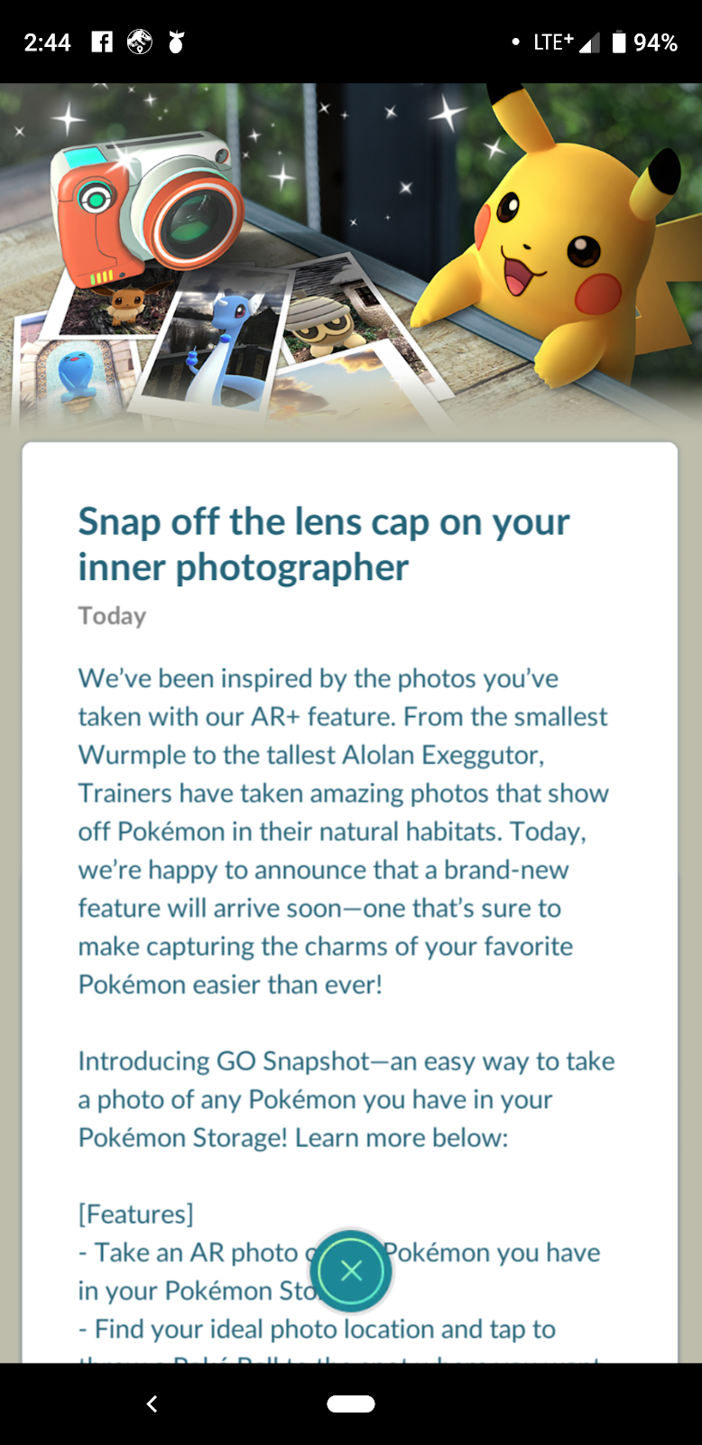 Get your Pokemon Go crew to pose with Go Snapshot