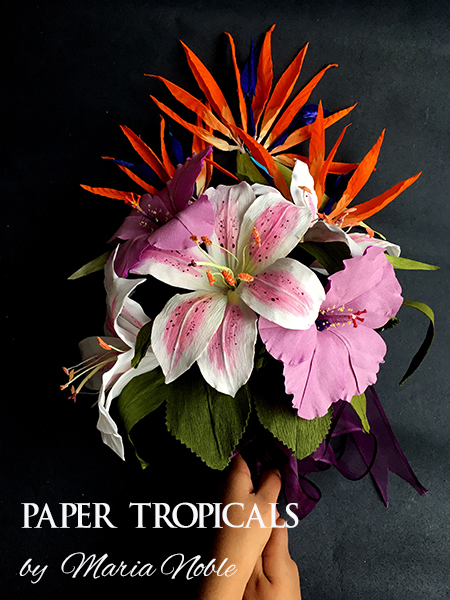 Tropical paper flower botanical for a birthday | Handmade PaPer FloweRs ...