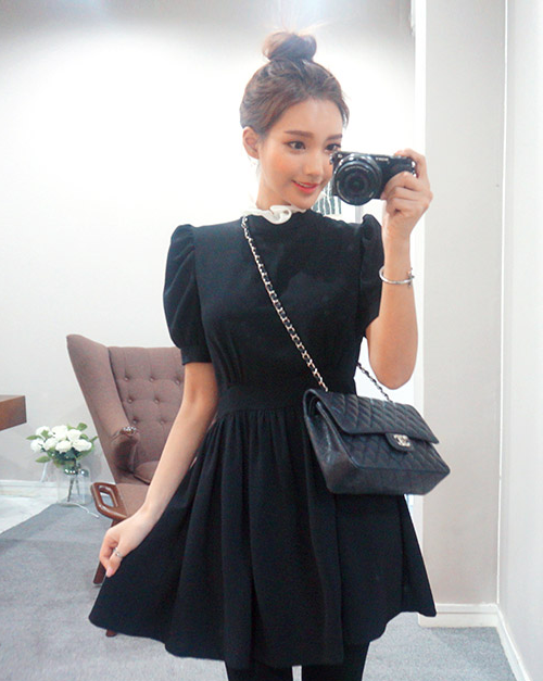 [Chuu] Ruffle Collar Dress | KSTYLICK - Latest Korean Fashion | K-Pop ...