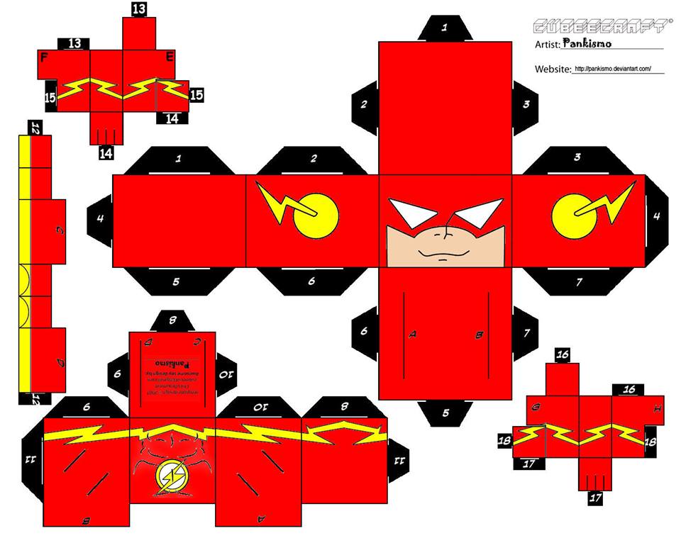 18 Papercraft tokoh Superhero terkenal (Format JPEG tinggal diprint ...