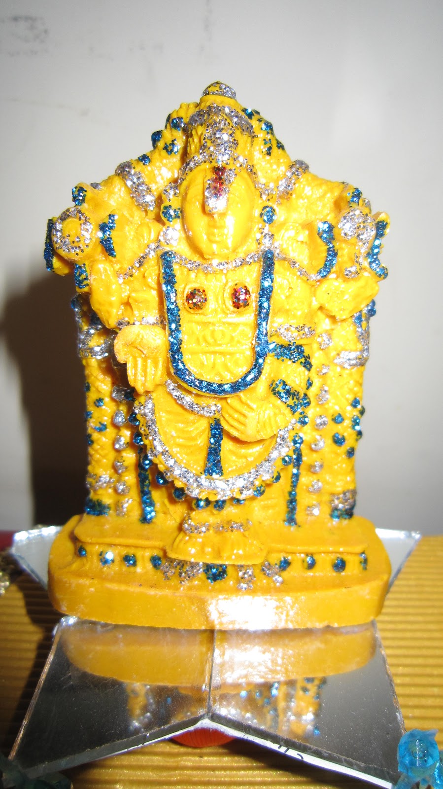 Make your own home made crafts: Balaji Idol Decoration