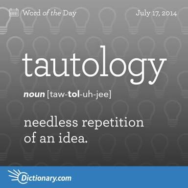 Be Mindful of the Tautological Statements you Make!