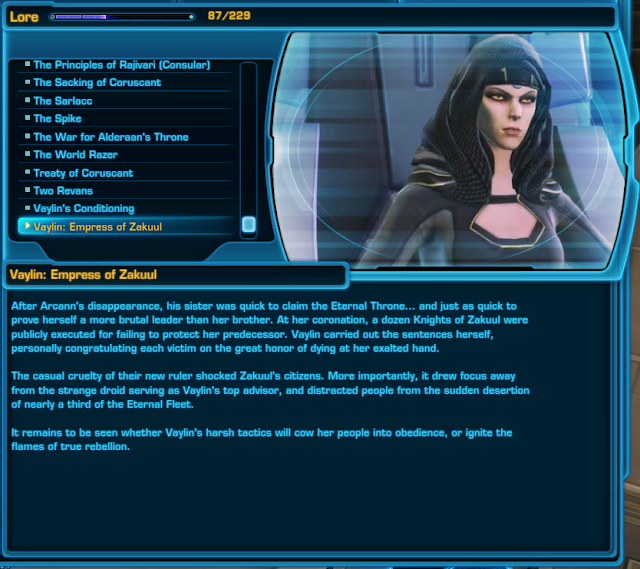 Jedi Lore Keeper: Vaylin: Empress of Zakuul