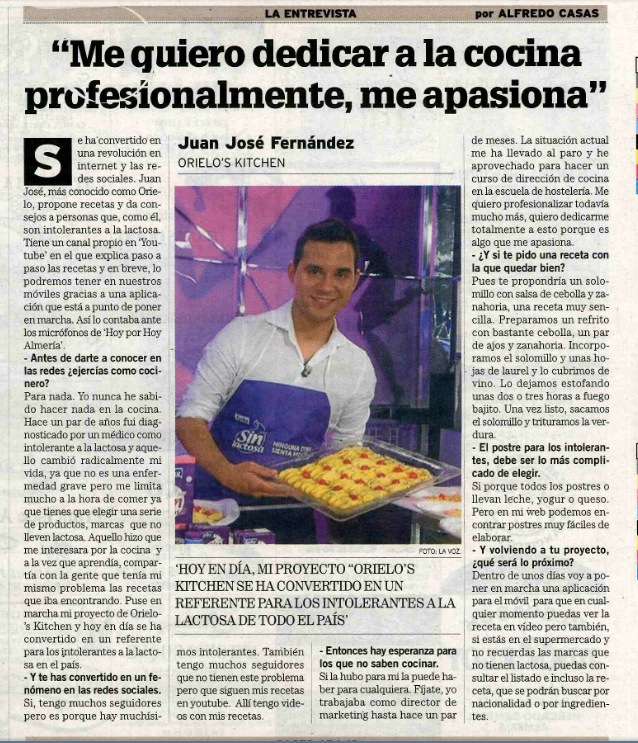 Entrevista Orielo's Kitchen en InteralmeríaTV, La Voz de Almería y en ... Entrevista Orielo's Kitchen en InteralmeríaTV, La Voz de Almería y en ...