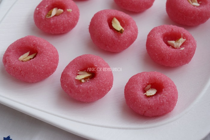 Strawberry Coconut Peda | Easy Mithai Recipe | Magic of Indian Rasoi