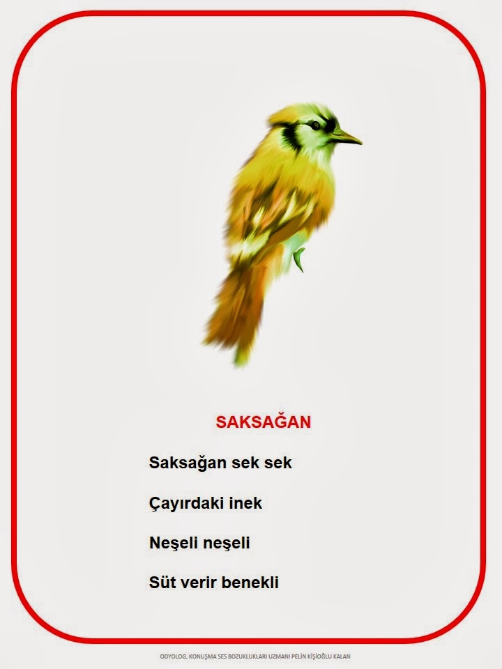 DİL , KONUŞMA ve SES BOZUKLUKLARI UZMANI PELİN KİŞİOĞLU KALAN: Tekerlemeler